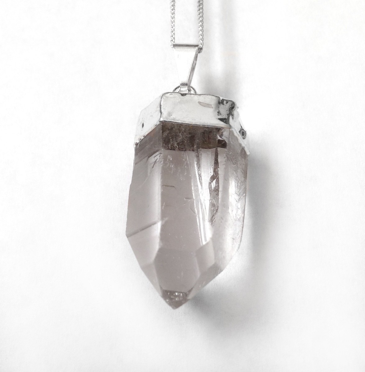 Natural Quartz Crystals Pendant Natural Quartz Crystal Pendant And