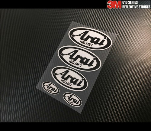 5 Pics Arai helmet Reflective Motorcycle decal sticker Set | eBay