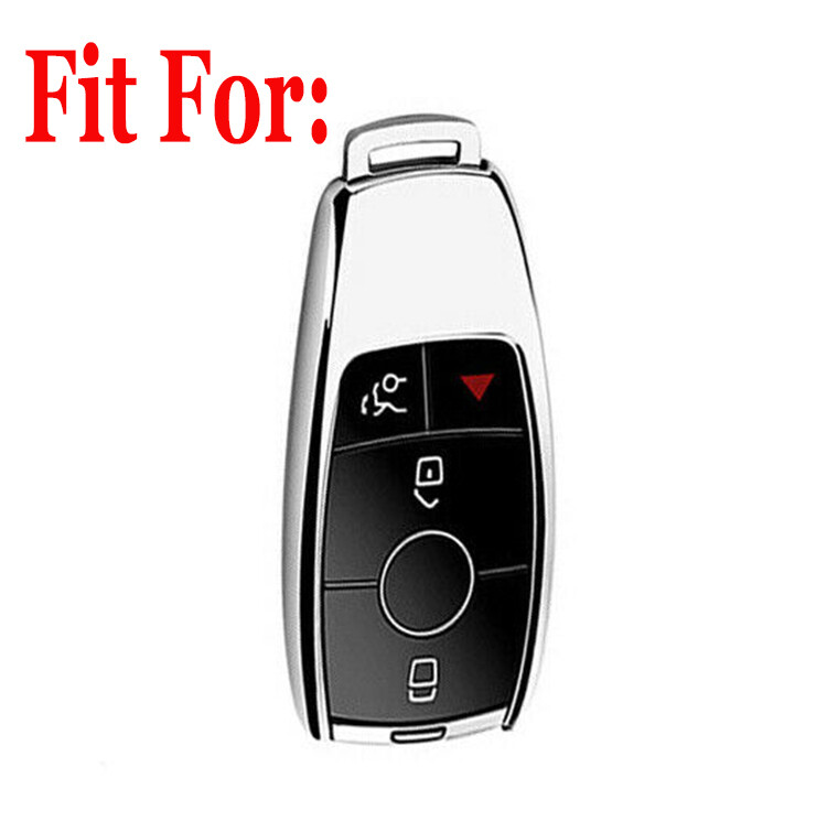 Fit Mercedes Benz C E GLC GLB GLE 4 Button Remote Key Fob Silicone Case ...