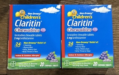 Claritin Children's Non-Drowsy Chewables 40 Grape, Exp 3/2026 | eBay
