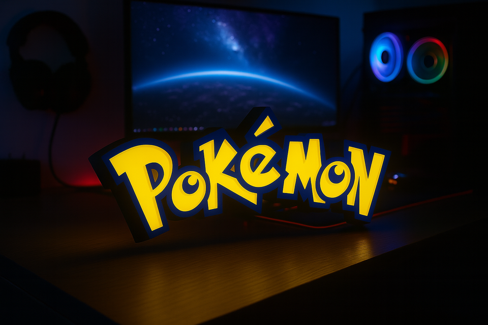 Pokémon RGB LED Lamp 10"x5" x2Remote Control, Custom 3D Printed Light ...