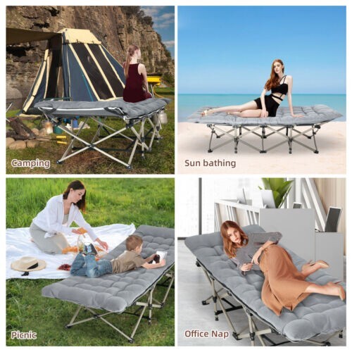 Folding Sleeping Cot Guest Bed Heavy Duty Portable Cots Camping with ...