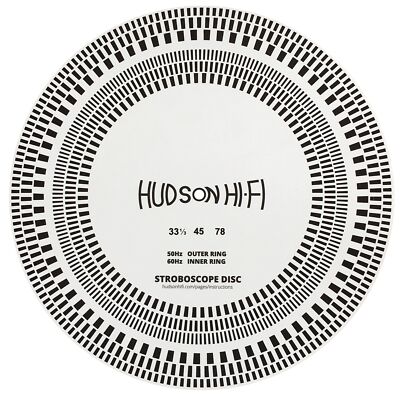 Hudson Hi-Fi Turntable Strobe Disc Stroboscope mat Tests 33-1-3 rpm, 45 ...