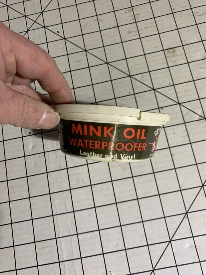 VINTAGE Mermac MINK OIL Plastic CAN B276 | eBay