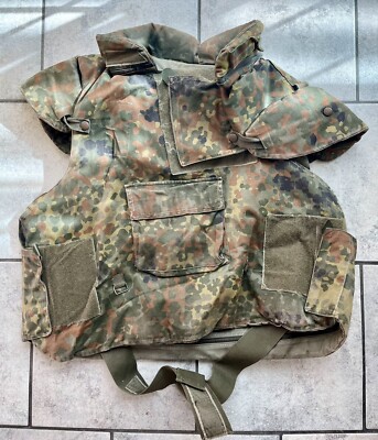 1995 German Bundeswehr Army Flecktarn Camo Fragmentation FLAK Vest Size ...