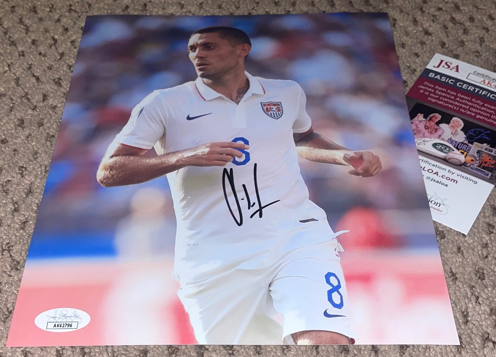 CLINT DEMPSEY SIGNED 8X10 PHOTO JSA AUTOGRAPH USA SOCCER MEN USMNT ...