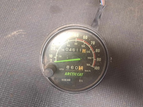 Vintage Arctic Cat Snowmobile Speedometer 4611 Miles 100 MPH 0620-066 ...