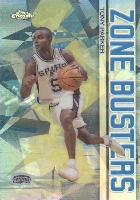 2002-03 Topps Chrome - Zone Busters Tony Parker #ZB11 Refractor for ...