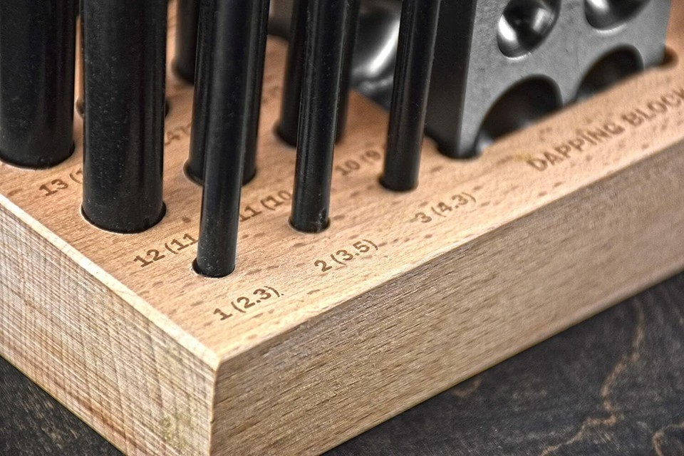 Jewellers 25 pcs Doming Block And Punch Set Made Of Steel Dapping Craft ...