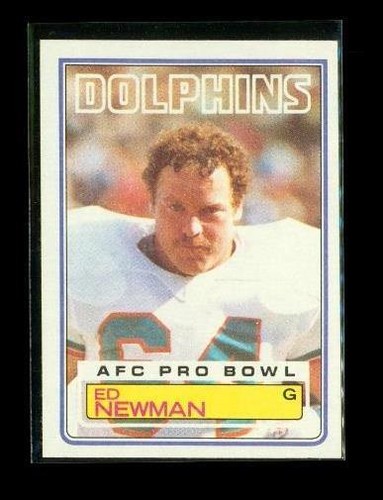 Vintage 1983 TOPPS AFC PRO BOWL Football Card #318 ED NEWMAN Miami ...