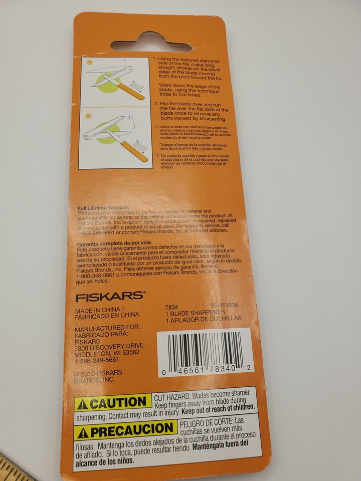 Fiskars Diamond Coated Blade Sharpener Sharpening Tool Brand New B109 ...