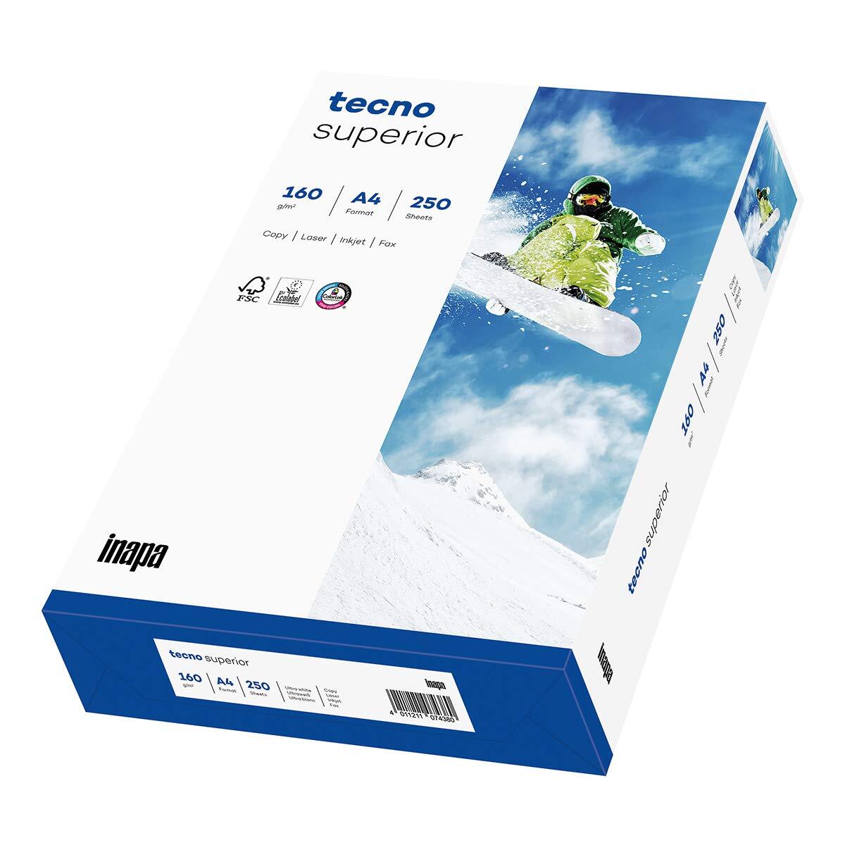 inapa Tecno Superior Printer / Copier Paper 160 g/m² A4 250 Sheets ...