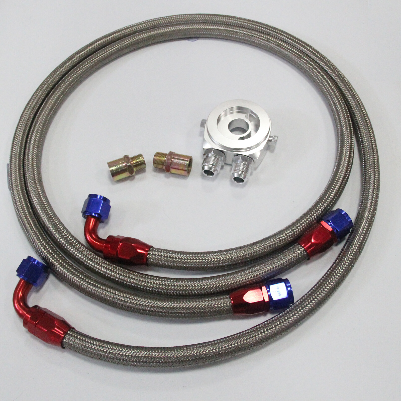 15 Rows AN10 Universal Engine Transmission Oil Cooler + Filter ...