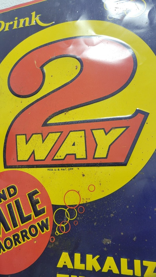 Vintage Original Drink 2-Way Tin Embossed Sign Beverages Soda Pop ...