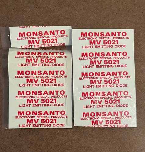 10 - Monsanto MV5021 Red Solid State LED Discrete Light Emitting Diode ...