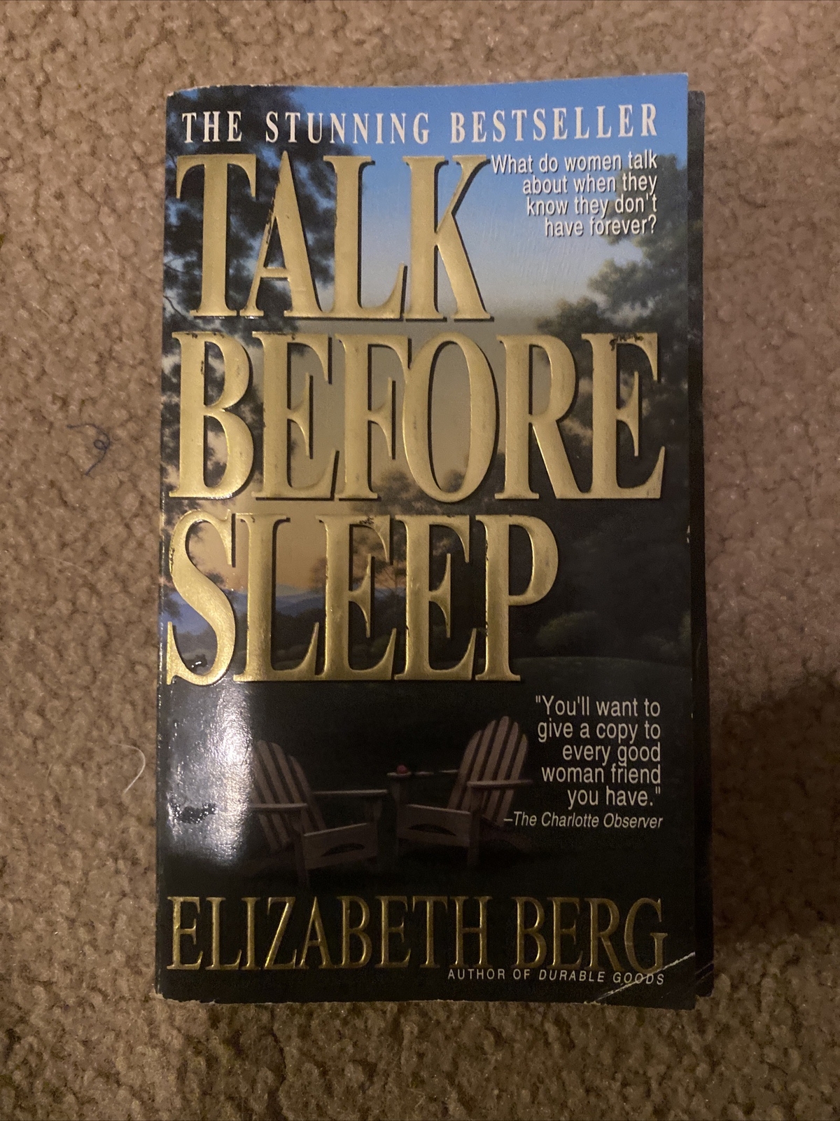 Talk Before Sleep by Elizabeth Berg (1995, Mass Market) NICE ...