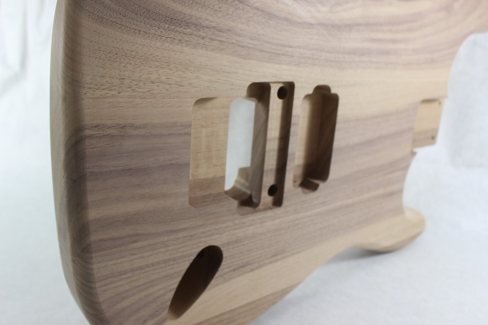 Walnut Hxx guitar body - fits Fender Strat Stratocaster neck Floyd Rose ...
