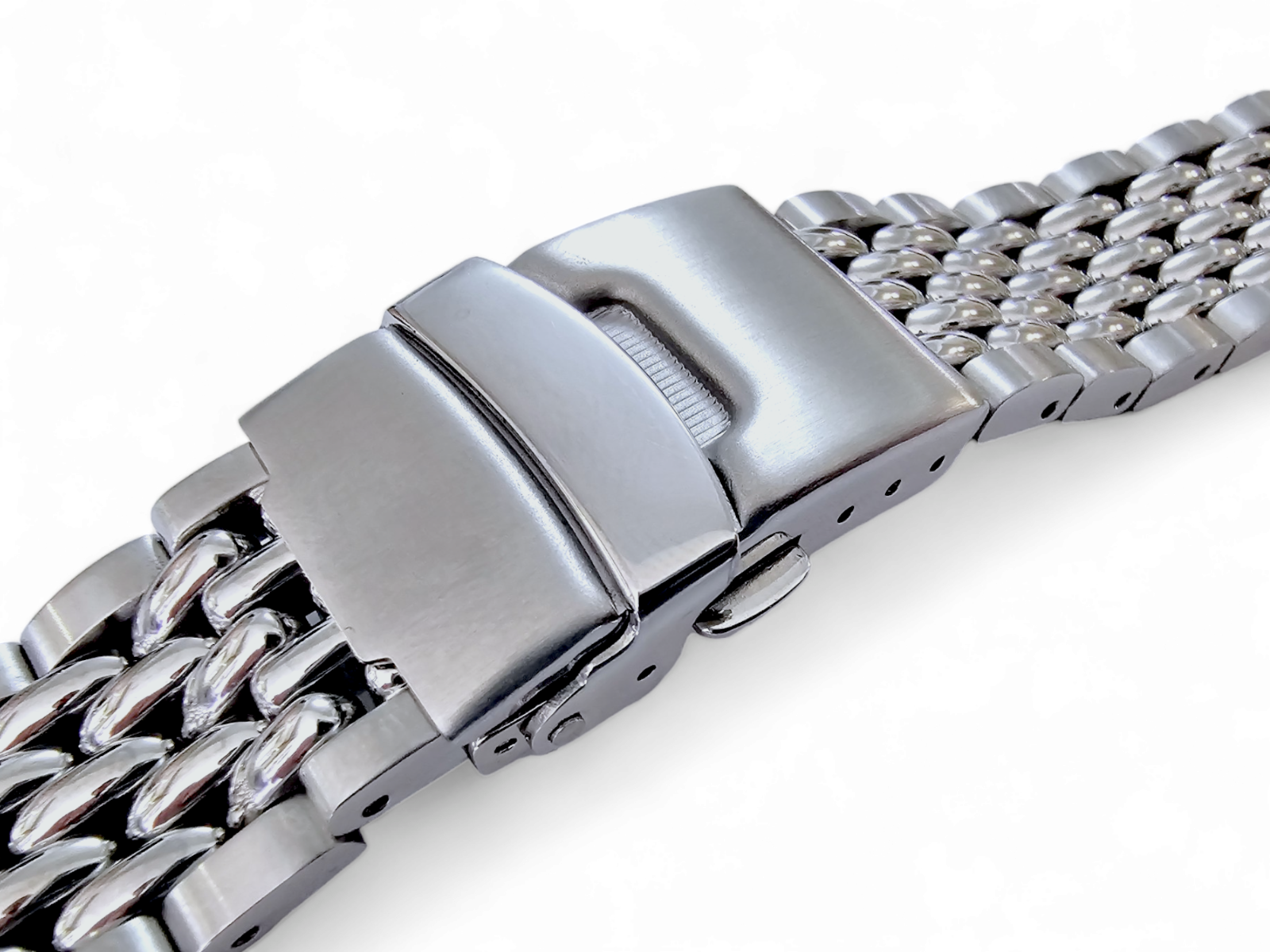 Prestige Beads of Rice Bracelet Watch Strap 316L Stainless Steel 18mm ...