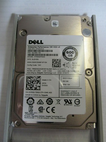 V5300 DELL SEAGATE 600GB 15K SAS 6Gb/s 2.5" HDD ST600MP0005 0V5300 ...