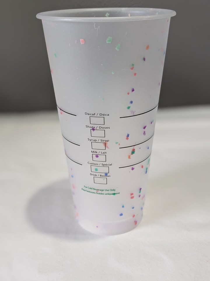 2020 Starbucks Confetti Color Changing 24oz Cold Cup Tumbler Only | eBay