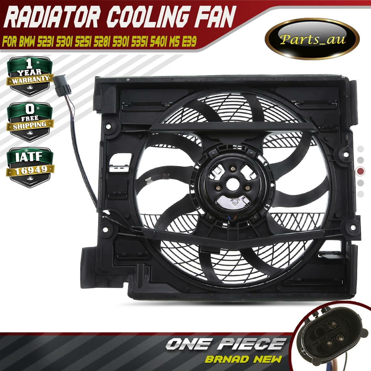 Radiator Cooling Fan 350W for BMW E39 523i 530i 525i 528i 530i 535i M5 ...