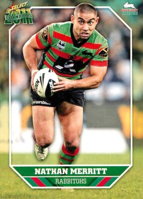 2011 SOUTH SYDNEY RABBITOHS NRL Card NATHAN MERRITT | eBay Australia