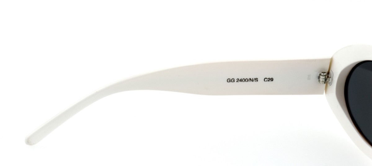 Rare Vintage Y2K GUCCI GG2400/N/S C29 54mm White Oval Rare Vintage Y2K GUCCI GG2400/N/S C29 54mm White Oval