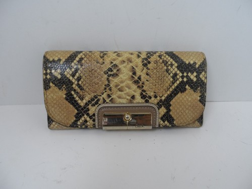 VTG COACH Kristin Python Wallet Clutch Snake Leather Women's 7.5" x 4 ...