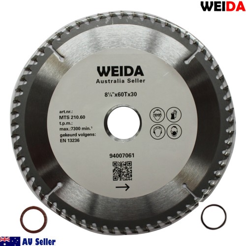 210mm 60T Wood Circular Saw Blade Cutting Disc 8-1/4" Bore 30/35.4mm K ...