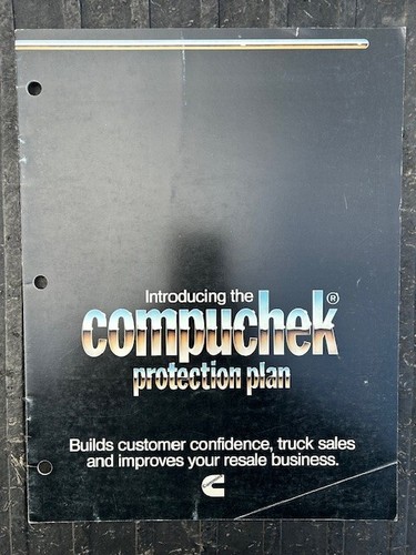 Original Vintage Rare Cummins Compucheck Microprocessor Protection Plan ...