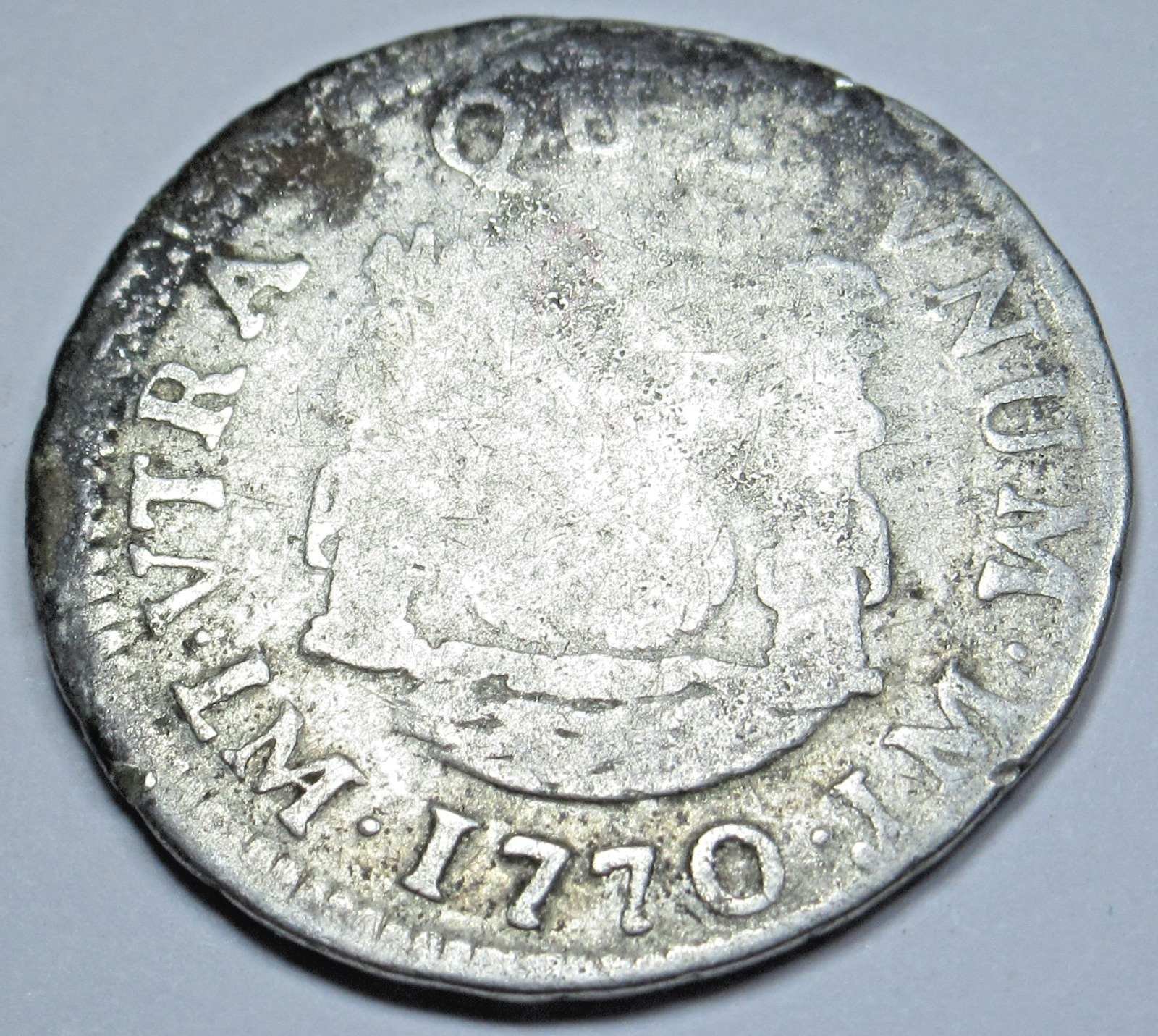 1770-LM JM Spanish Peru Silver 1 Reales Genuine Antique 1700s Pirate ...