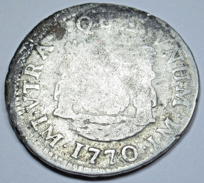 1770-LM JM Spanish Peru Silver 1 Reales Genuine Antique 1700s Pirate ...