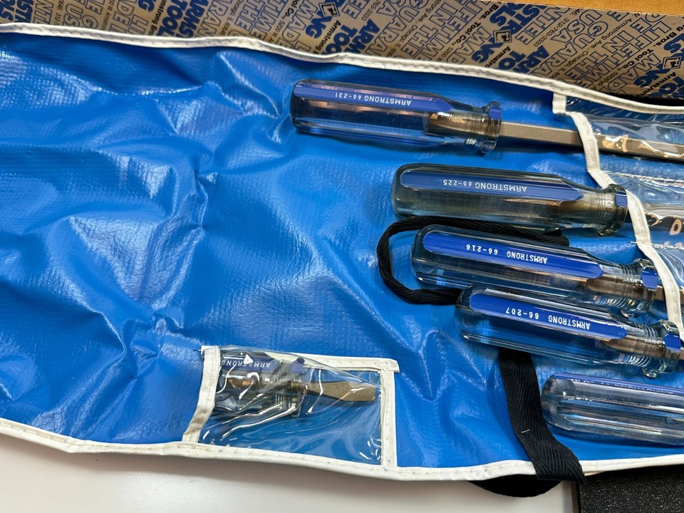 NOS Armstrong Tools USA 6pc Flat Slotted Tip Square Shank Screwdriver ...