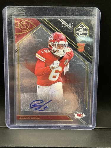 2022 Panini Limited Rookie Autographs Bryan Cook #190 KC Chiefs RC /99 ...