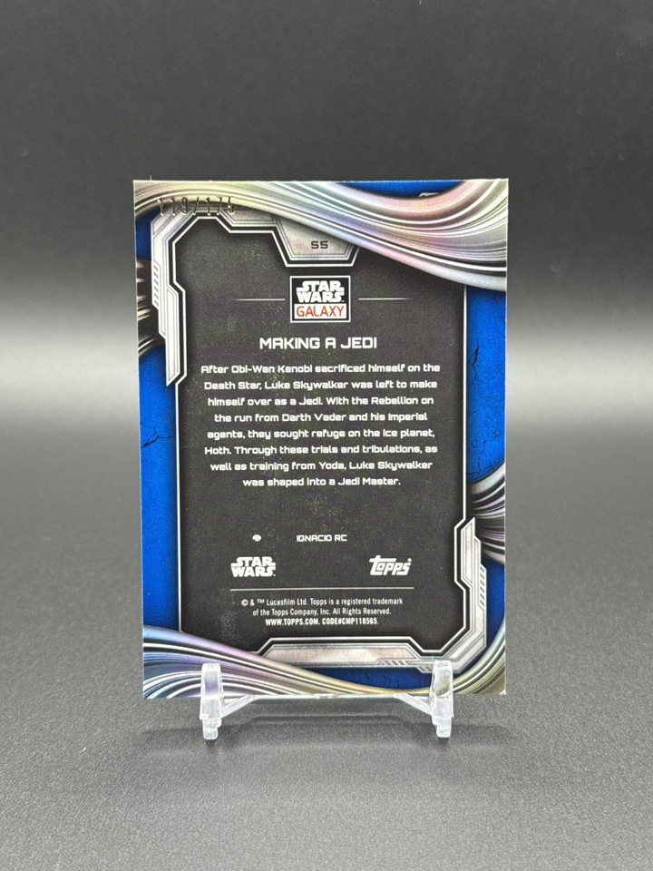2025 Topps Star Wars Galaxy Chrome #55 Making A Jedi - Blue Ray Wave ...