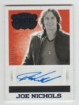 JOE NICHOLS 2014 Panini Country Music Signatures #S-JON SP Autograph ...