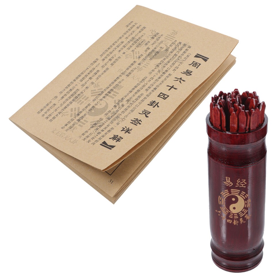 Chinese Fortune Telling Sticks with Book Kau Chi-m Sticks Chien Tung in ...