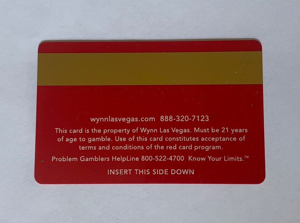 Wynn Resort & Casino Players Club Card Slot & Poker Machine Las Vegas ...