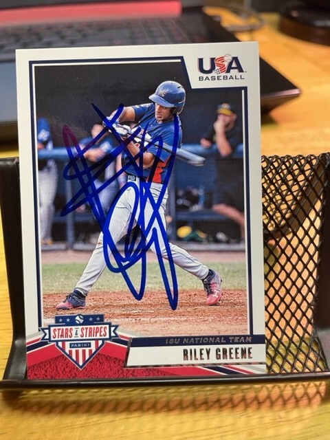 Riley Greene USA Stars and Striped Autographed Signed Card Detroit ...