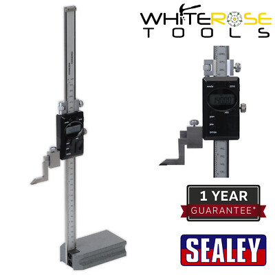 Sealey Digital Height Gauge 0-300mm(0-12") LCD Display Metric/Imperial ...