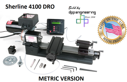 SHERLINE 4100 DRO 3.5" X 8" LATHE (METRIC) + Digital Readout (Factory ...