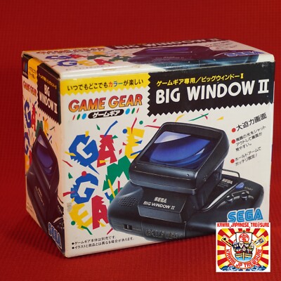 Sega Game Gear Big Window 2 Ⅱ w/Box Magnifying Lens LCD Ambient Light ...