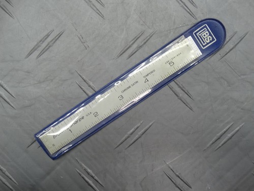 Brown And Sharpe 6in Metal Ruler 599-314-605 + Case Made in USA Vintage ...