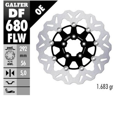 Galfer Floating Wavy Front Brake Disc Rotor Harley Davidson FLSTFB Fat ...