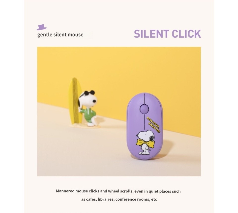 Wireless Mouse / PEANUTS Multi-pair wireless Noiseless mouse / 3Color ...