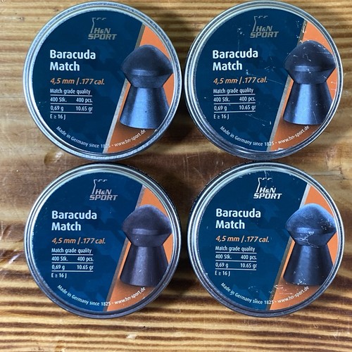 H&N BARACUDA MATCH .177 Caliber 1,600 Count 10.65 Gr Pellets GERMANY | eBay