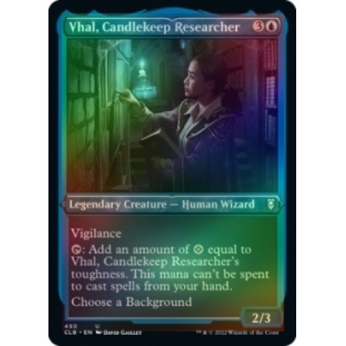 Vhal, Candlekeep Researcher (foil-etched) X4 Commander Legends: Battle ...