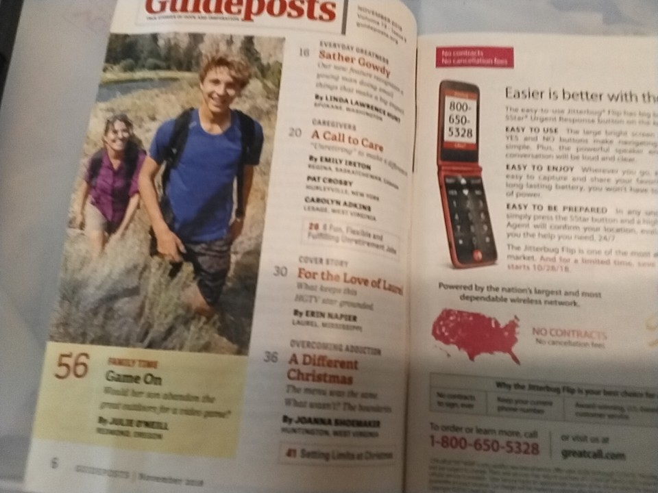 GUIDEPOSTS MAGAZINE." LOVE HEALS EVERY BODY " NOVEMBER, 2018 | eBay