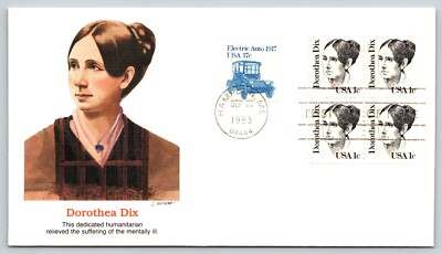 First Day Cover Honoring Dorothea Dix Day of Issue FDC Humanitarian | eBay