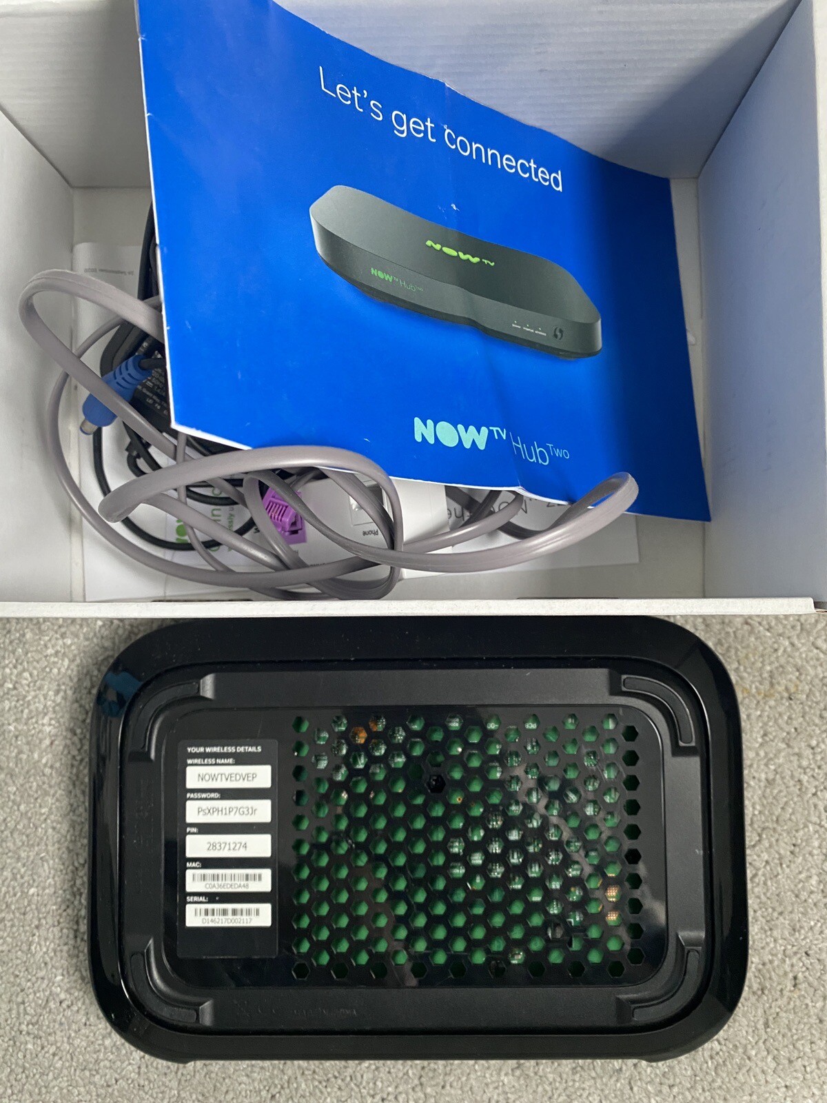 Now TV Hub Two 2 Fibre Broadband WiFi Router Model Nr801uk | eBay UK